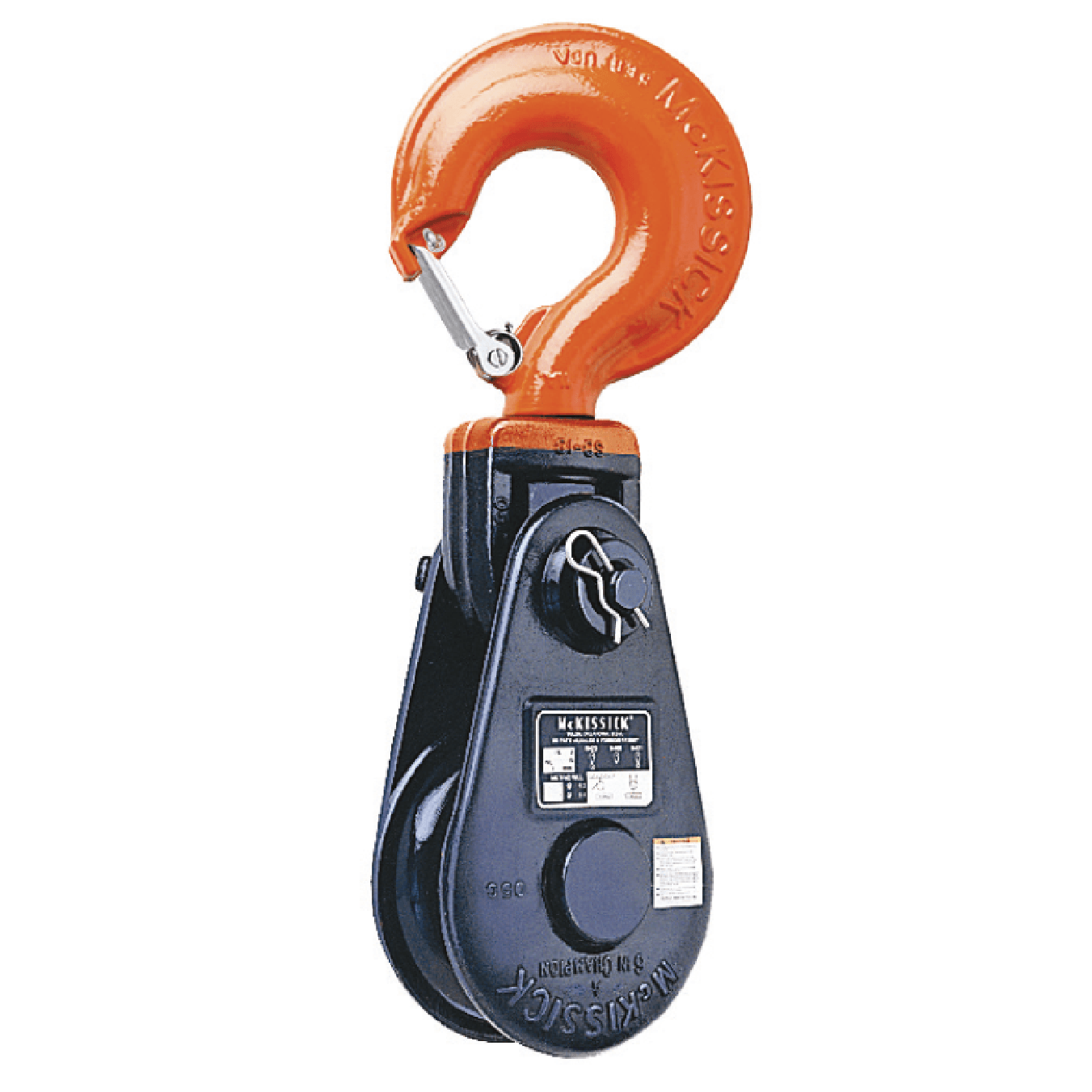 Pasteca de bisagra con gancho y polea sencilla 418 - Procarga