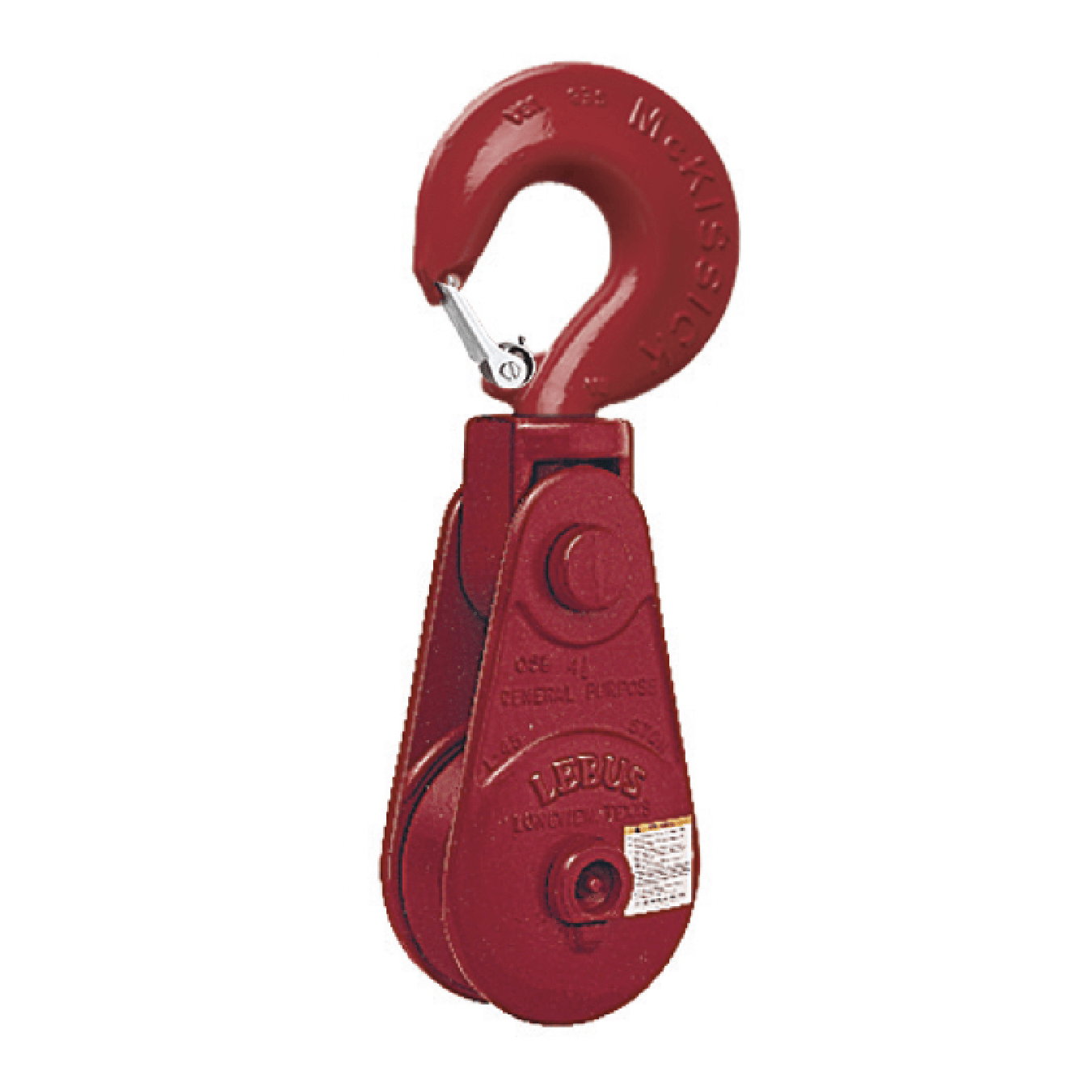 Pasteca de bisagra con grillete y polea sencilla L-170 - Procarga